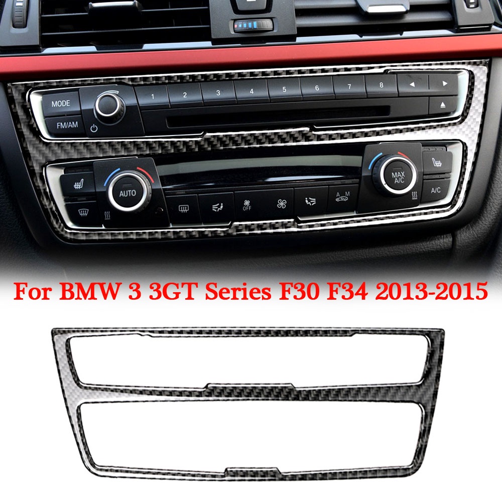 สติกเกอร์แต่งรถสำหรับ BMW F30 F34 คาร์บอนไฟเบอร์เครื่องปรับอากาศแผงซีดี ...