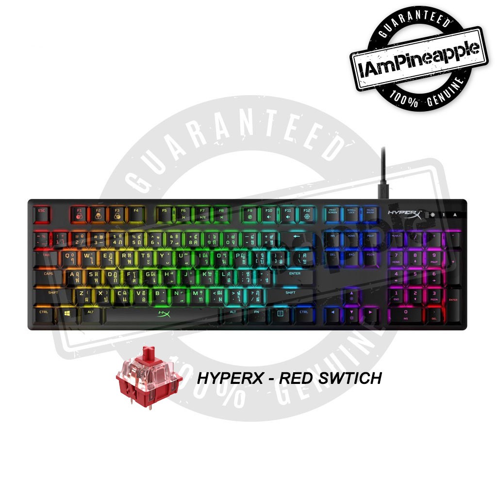 HyperX Gaming Keyboard Alloy Origins ( HyperX RED SWITCH ) คีย์ภาษาไทย ...
