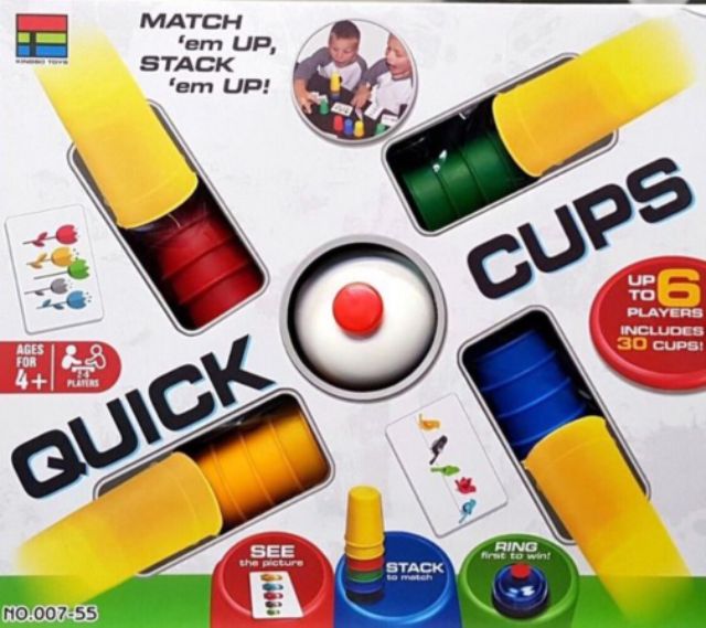 Quick Cup เกมเรียงแก้วสี ตามการ์ดสำหรับเด็ก quick cups ของเล่นเสริม ...