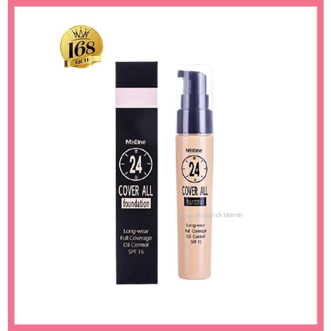 ส่งฟรี Mistine cover all 24 hours foundation มิสทีน 24 คัฟเวอร์ ออลฟาว ...