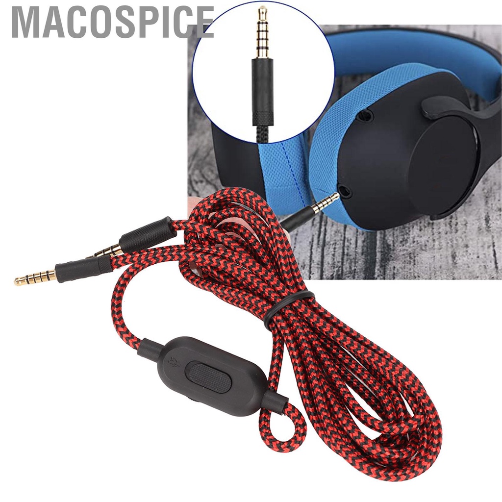 Macospice Headphone Cable Built in Mic Replacement Headset Wire with ...