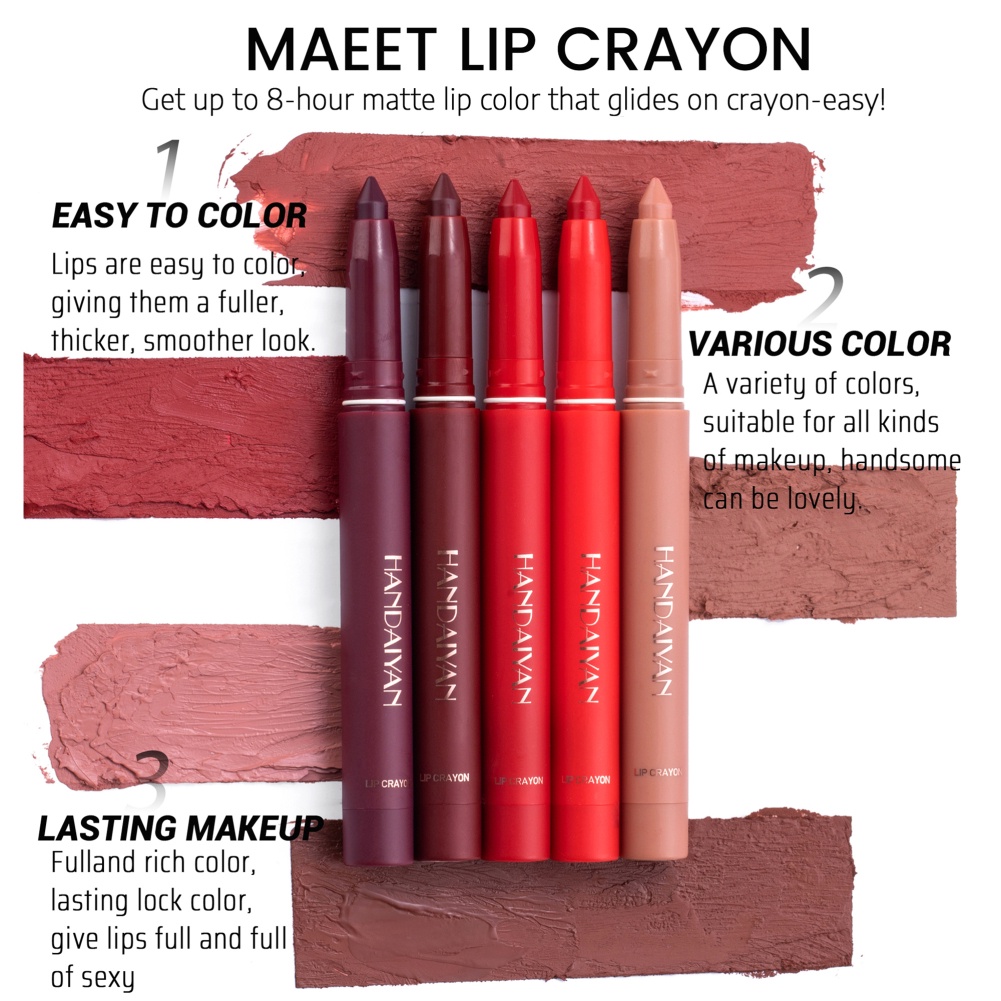 Felice Handaiyan 12ชิ้นกล่อง Matte Lipstick Pen Set Liquid Lip Gloss ...