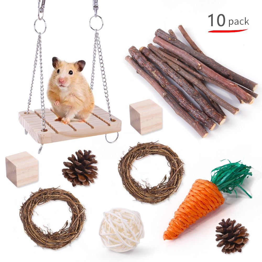 ของเล่นสัตว์เลี้ยงHamster Chew Toy Carrot Woven Balls Set Small et ...