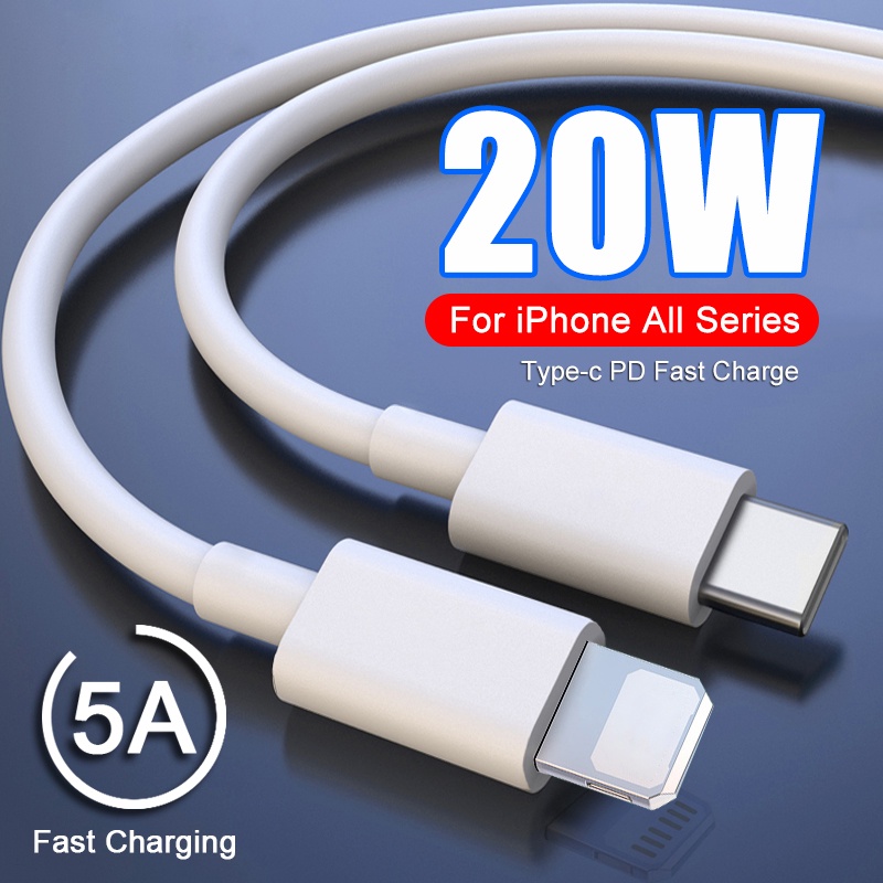 สายชาร์จ USB Type C PD 20W แบบชาร์จเร็ว สําหรับ iPhone 11 12 13 Pro Max ...