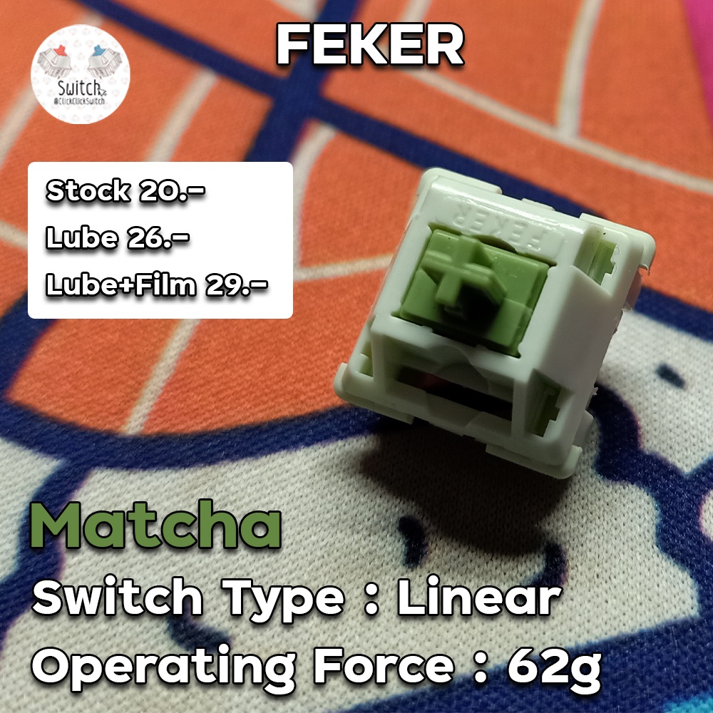 [ของพร้อมส่ง] FEKER Matcha [Linear 62g] Thock มาก!! | Clickclickswitch | Shopee Thailand