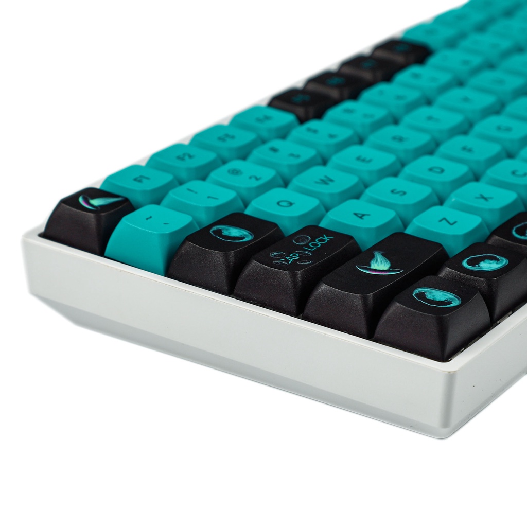 YMDK ZDA PBT Keycaps Jellyfish Hana Matcha Retro Dye Sub Similar to XDA ...
