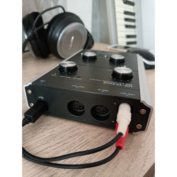 (ส่งฟรี)TASCAM US-122mkII MIDI Audio interface 2-in 2-out ซาวด์การ์ดทำ ...