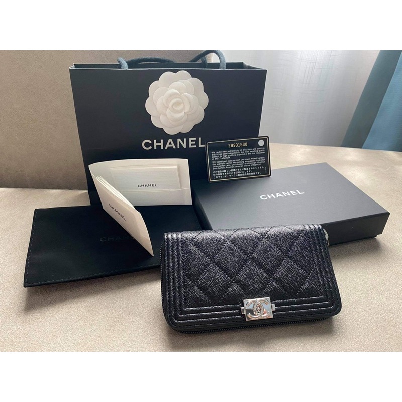 Chanel medium zippy wallet caviar black งานหายาก - nailsecret - ThaiPick