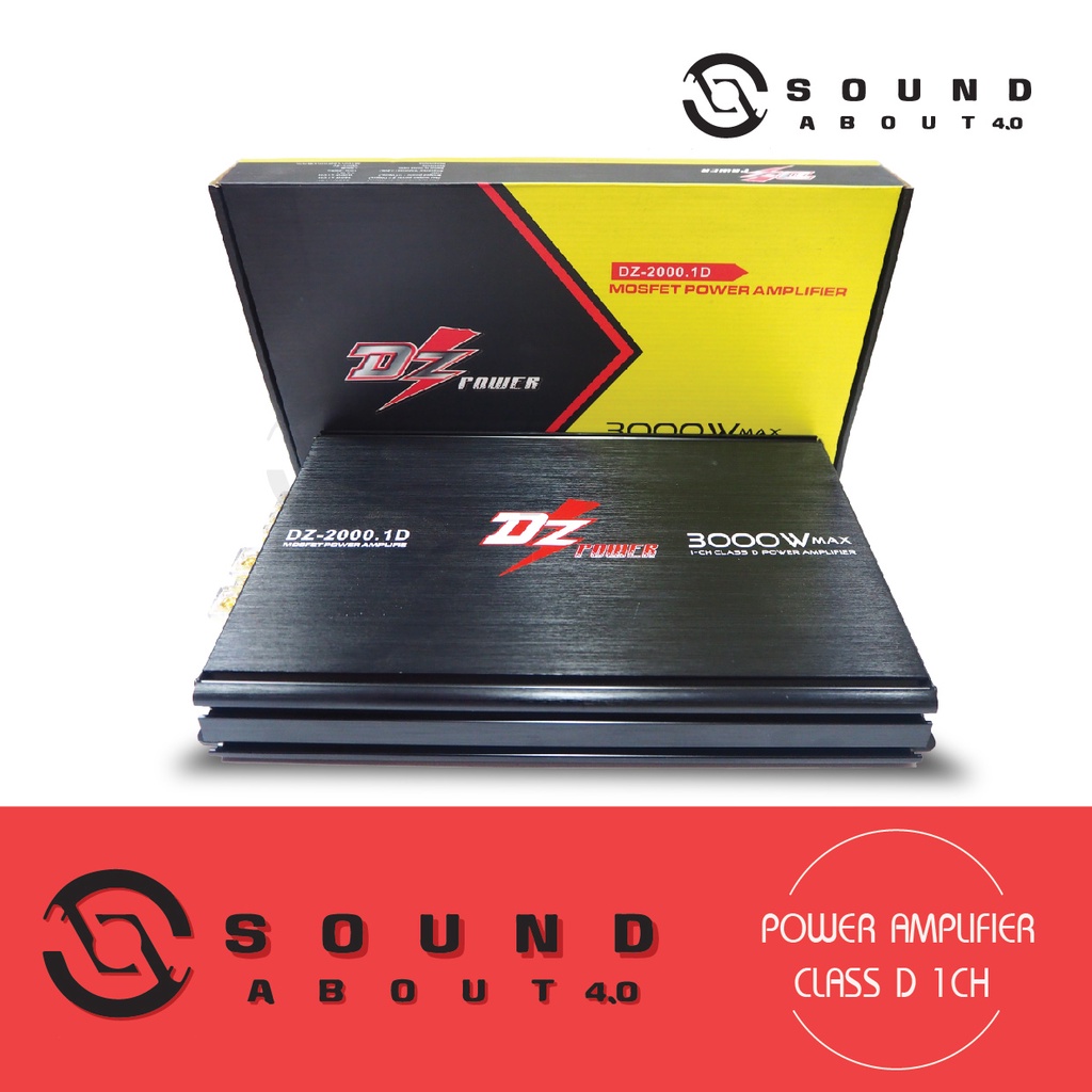 เพาเวอร์แอมป์ คลาส D 1 ชาแนล 3000 W DZ รุ่น DZ-2000.1 D เสียงซับแรงดุ ...
