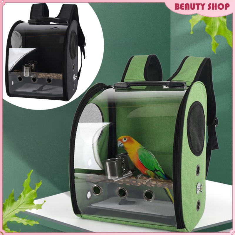 Bird Backpack with Standing Stick and Food Cup Retractable Travel ...