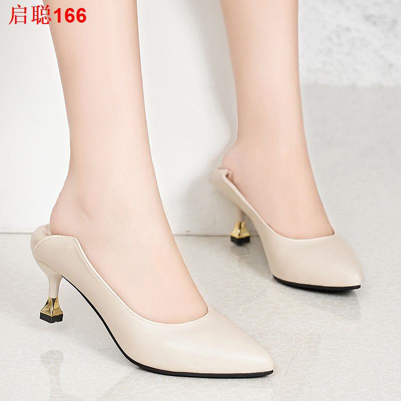 soft leather fashion new net red single shoes high heels women s shoes ...