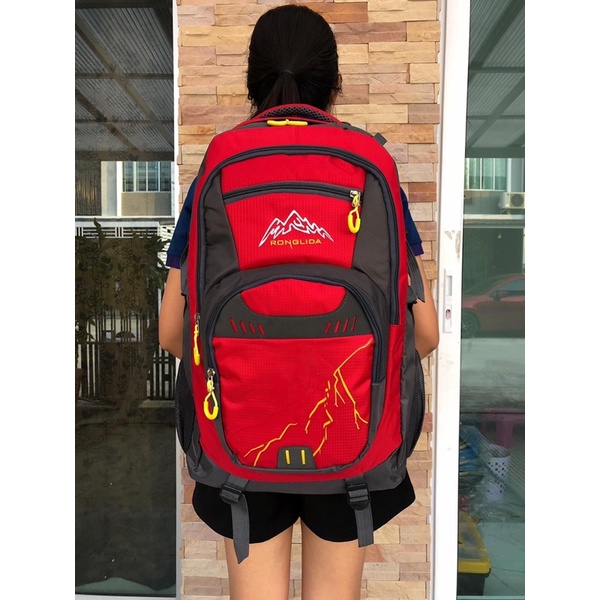 ส่งของทุกวันจาก กทม. กระเป๋าเป้เดินทาง Ronglida ขนาด50ลิตร ผ้าไนลอนหนา ...