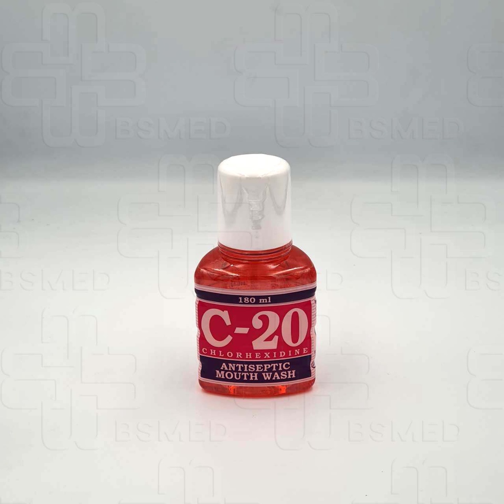 C-20 C20 C 20Chlorhexidine Antiseptic Mouth Wash น้ำยาบ้วนปาก สีชมพู ...
