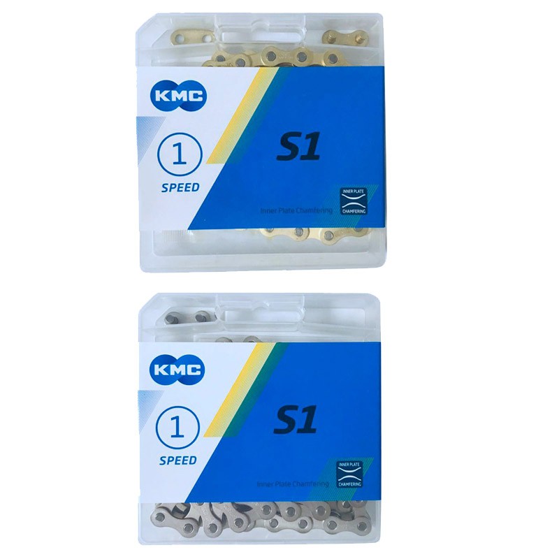 {new}KMC S1 Single Speed Chain Fixed Gear 112L Folding Bike Chain Gold ...