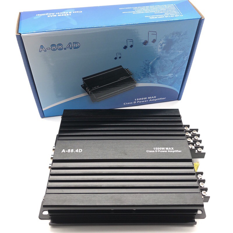 A88.4D เพาเวอร์แอมป์ เครื่องเสียงรถยนต์ พาวเวอร์แอมป์ แอม 4ชาแนล Class ...