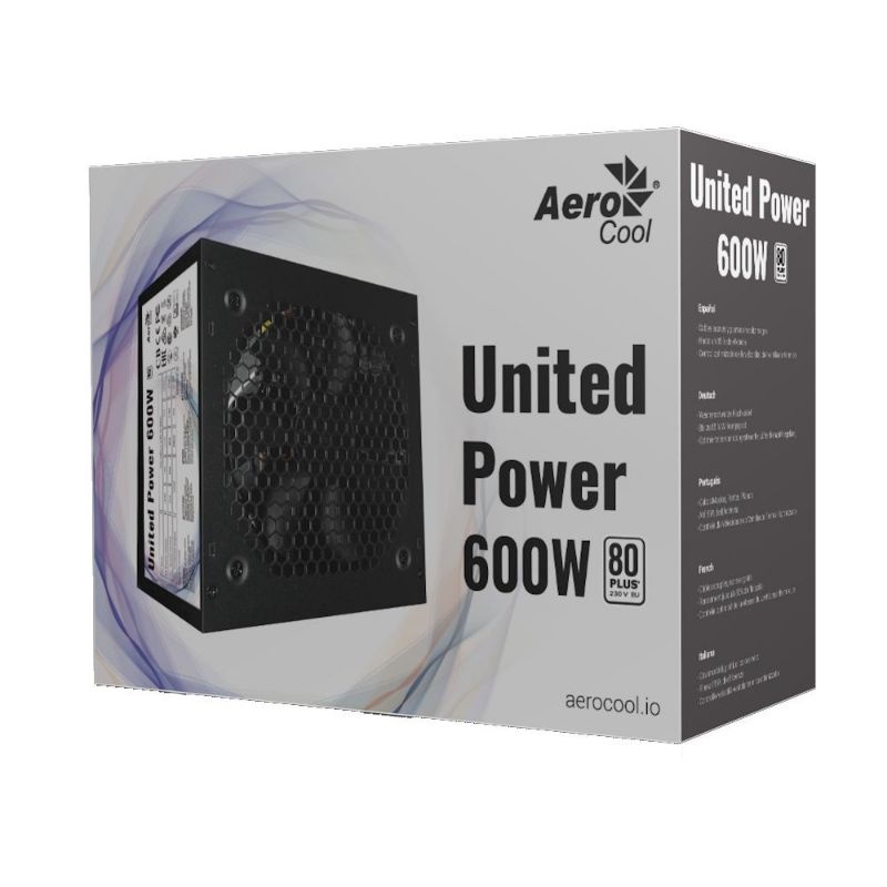Power Supply (พาวเวอร์ซัพพลาย) AEROCOOL United Power 600W (80+ white ...