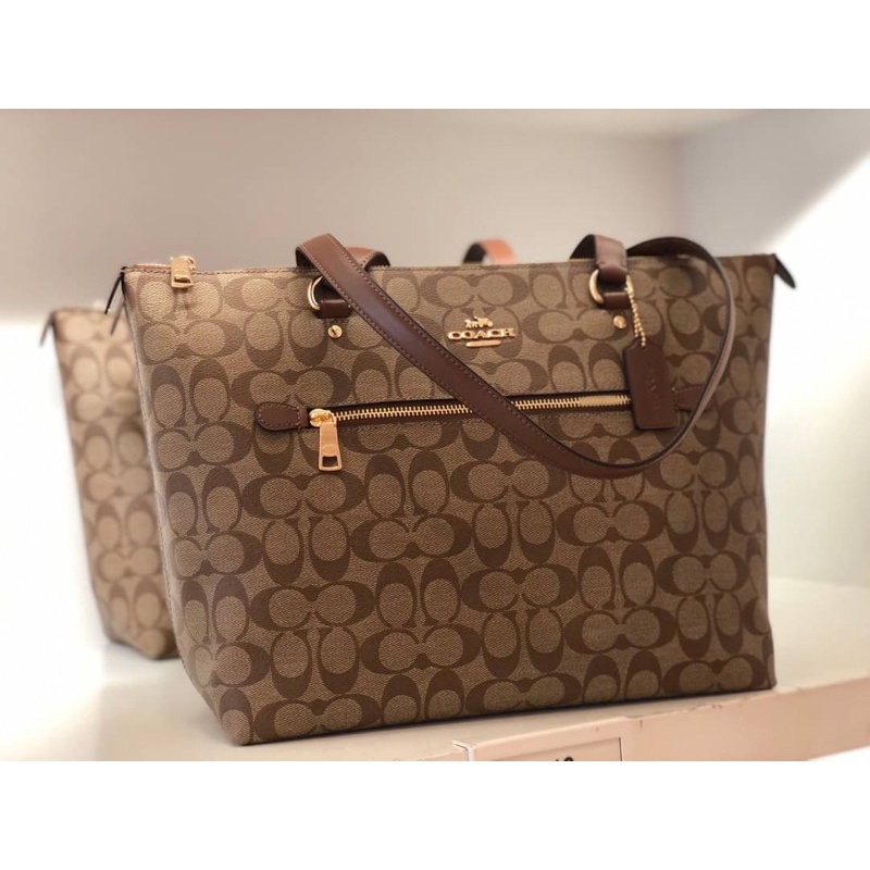 แท้100 COACH GALLERY TOTE IN SIGNATURE CANVAS (COACH 79609)มีหลายสีให้ ...