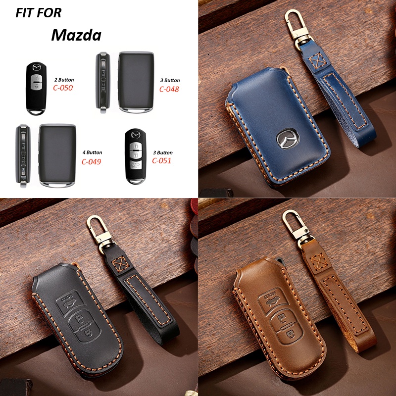 Genuine Leather Car Key Cover Case Key Holder Bag Shell Auto ...