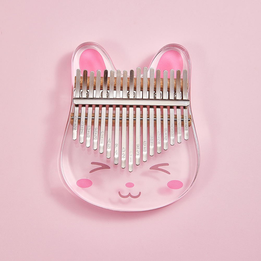 17 Key Crystal Transparent Kalimba Portable Acrylic Thumb Piano Musical ...