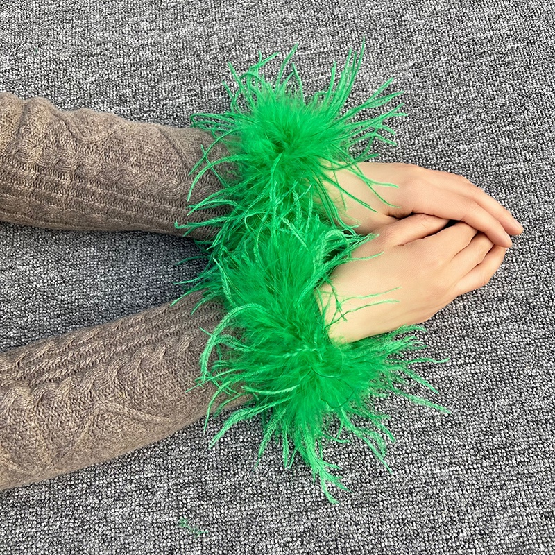 2022 New Arrivals Feather Self Winding Cuff Sleeve Women Fashion ...