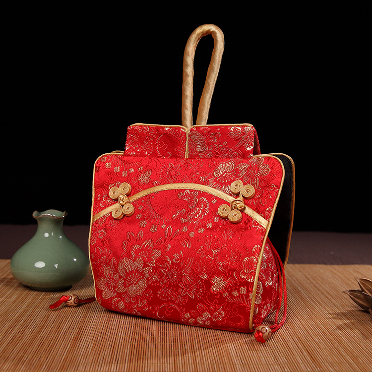 กระเป๋าผ้า Chinese style brocade hand bag embroidered silk purse ...
