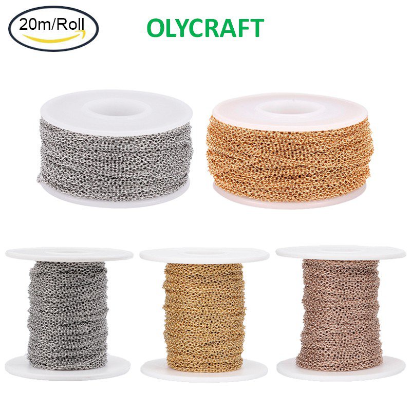 1 Roll(1025m)304 Stainless Steel Cable Chains Diamond Cut Chain ...