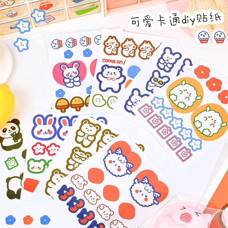 【stationery】 Net Red Cute Girl Little Flower Sticker ins Wind Hand ...