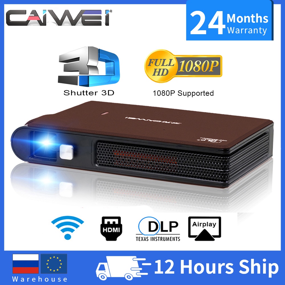 CAIWEI Home Cinema Projector DLP Mini Led Beamer Full Hd 720P 3D Movie ...