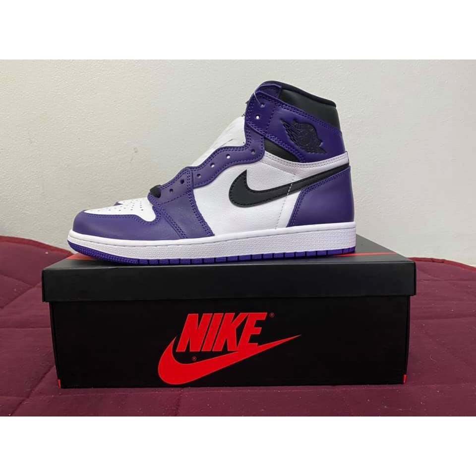 Nike Jordan 1 Retro High Court Purple White ไซส์ 10US ของแท้ - aceshope ...