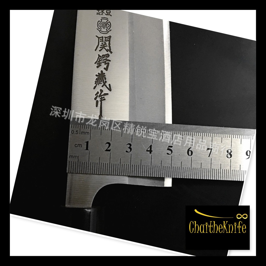มีดเชฟ ญี่ปุ่น เดบะ ใบมีดยาว 21 เซ็นติเมตร ด้ามจับไม้ Japanese Deba ...