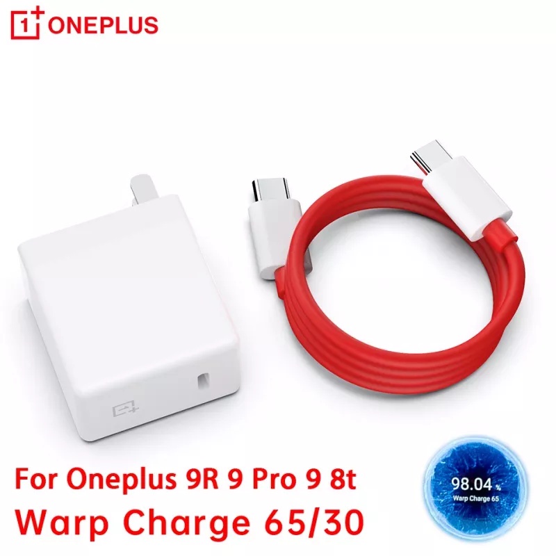 Oneplus ต้นฉบับ 65w Warp EU Us อะแดปเตอร์ชาร์จเร็ว Usb Type C เป็น Type C 65w สําหรับ Oneplus 9 ...