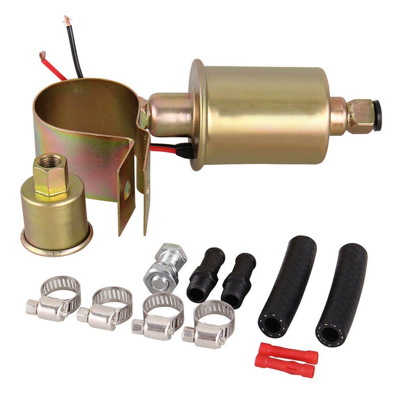 Universal 12V External Electric Fuel Pump Installation Kit 5-9 PSI ...