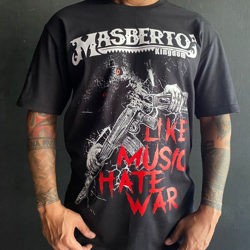 เสื้อยืด พิมพ์ลาย Mk Like Music Hate War ของแท้ - masberto.kingdom.th ...