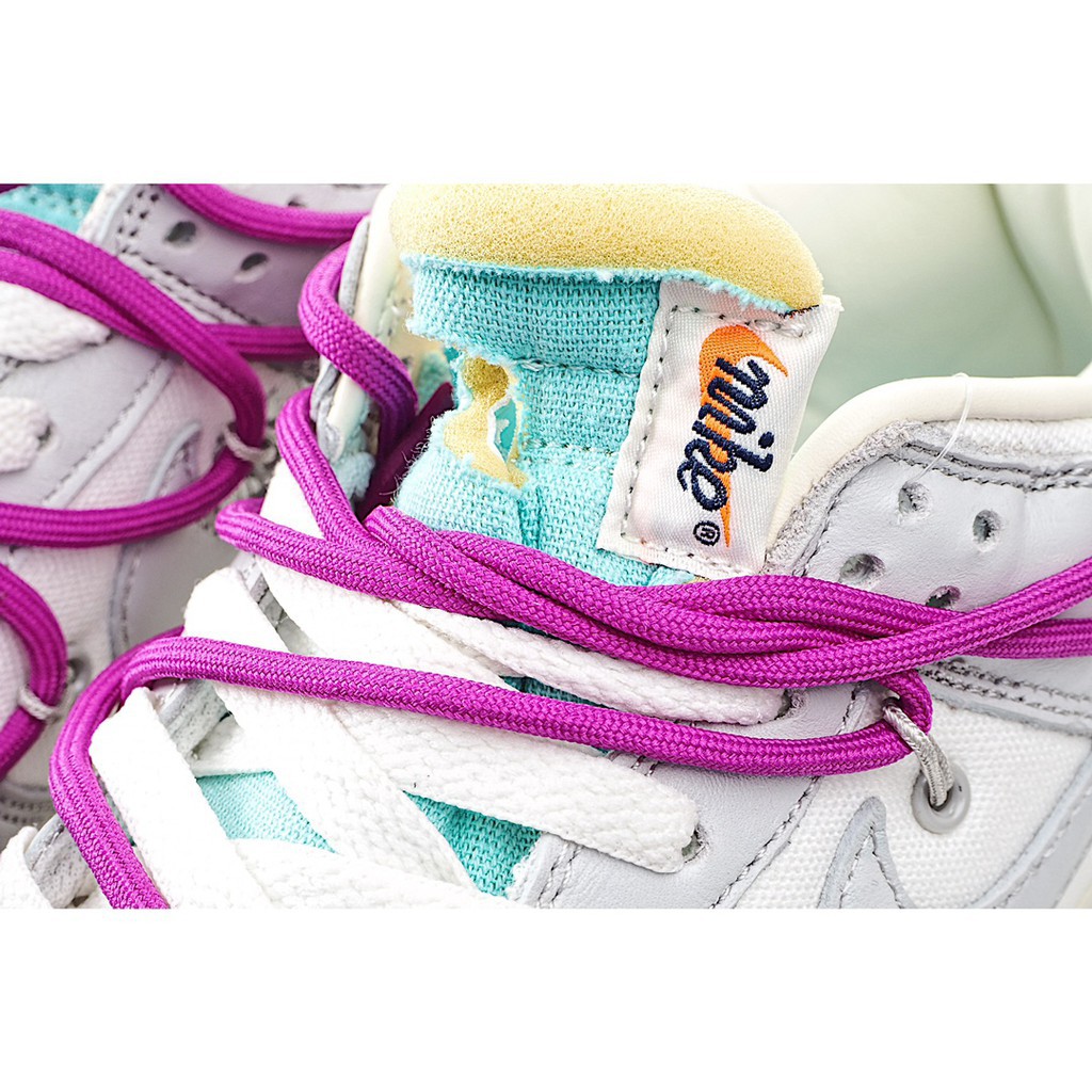 Nike 00ff-White x Dunk Low“21 of 50” OW White ash Retro basketball ...