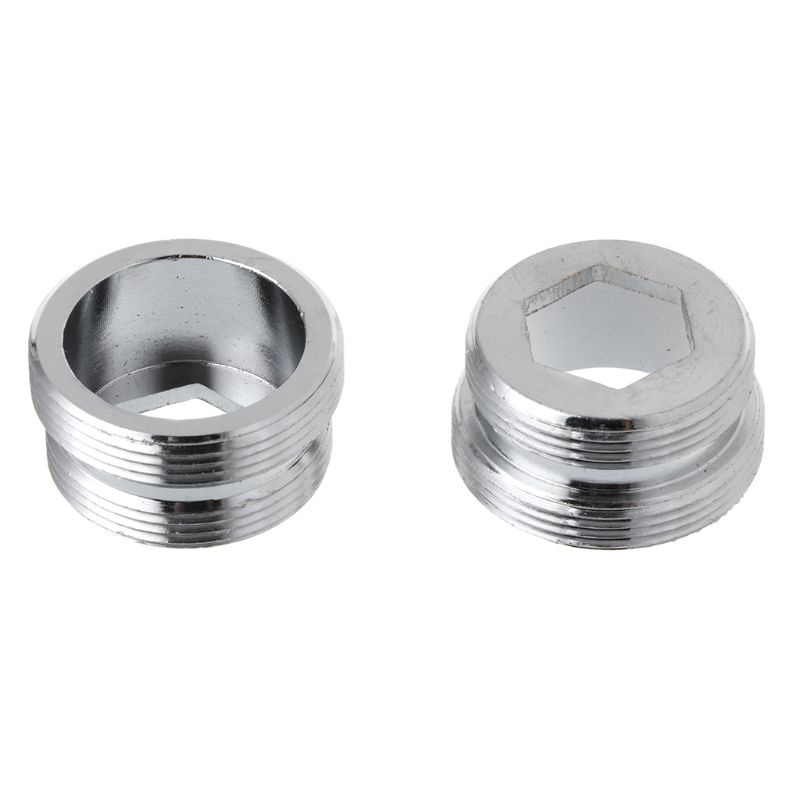 2 Pcs Dual Thread Faucet Adapter Transfer M22 Inner M24 Outer Metric ...