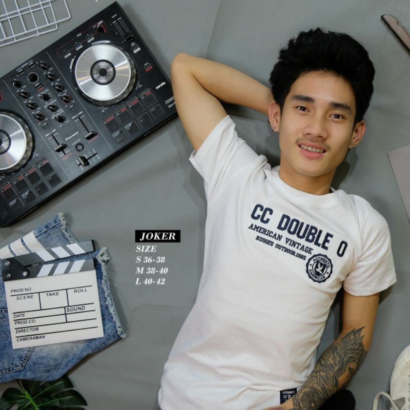 เสื้อยืดแขนสั้น CCOO งานปัก-งานป้ายห้อย Cotton 100 ( SMLXL ) No.44 - small.room - ThaiPick