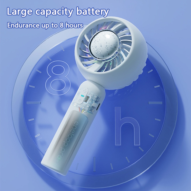 Electric Handheld Fan 2000mAh USB Rechargeable Mini Portable Fan ...