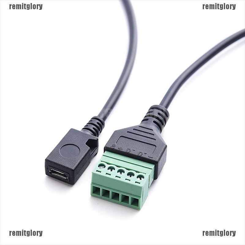 ( Rem ) Micro Usb Female To 5 Pin สกรูเชื่อมต่อพร้อมปลอกปลั๊ก Ada ...