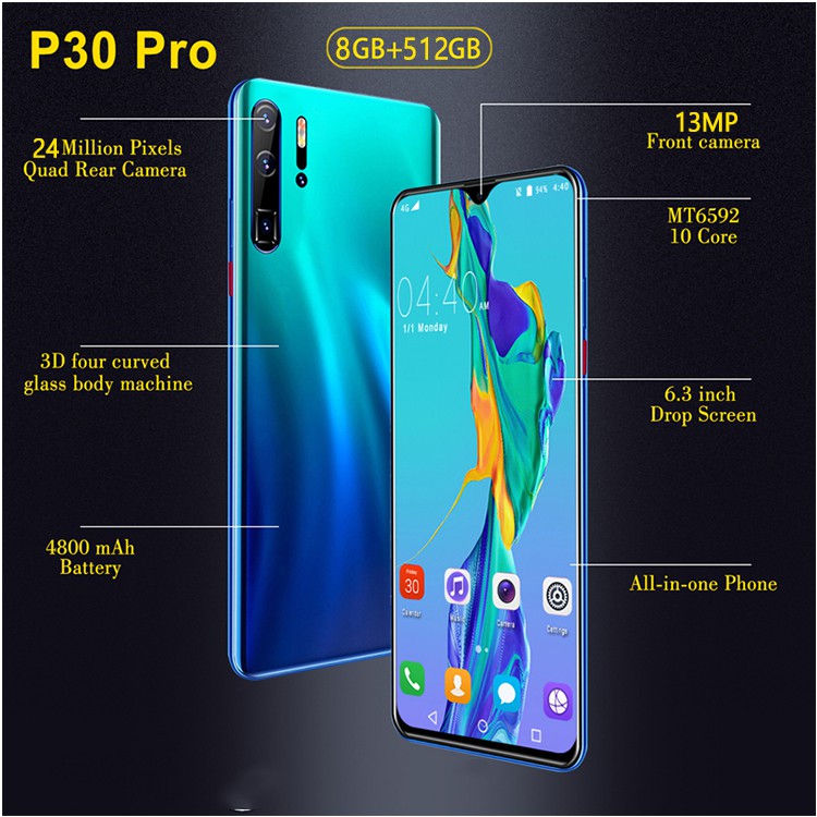 KUWEIMI P30pro 6.3FHD 8GB512GB มือถือ โทรศัพท์ สมาร์ทโฟน มือถือราคาถูก โทรศัพท์สำหรับเล่นเกม ...