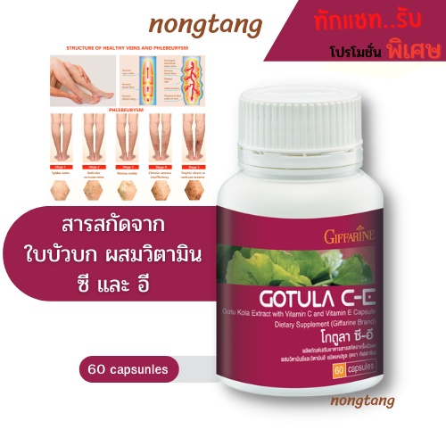 กิฟฟารีน โกตูล่า ซีอี ใบบัวบกสกัด แก้ริดสีดวง เส้นเลือดขอด ลดเบาหวาน ...
