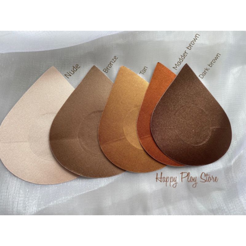 สติกเกอร์ปิดจุกนมผ้าซาติน (ขนาดใหญ่) 5 คู่ 10 ชิ้น Happy Ploy Store - happyploystore - ThaiPick