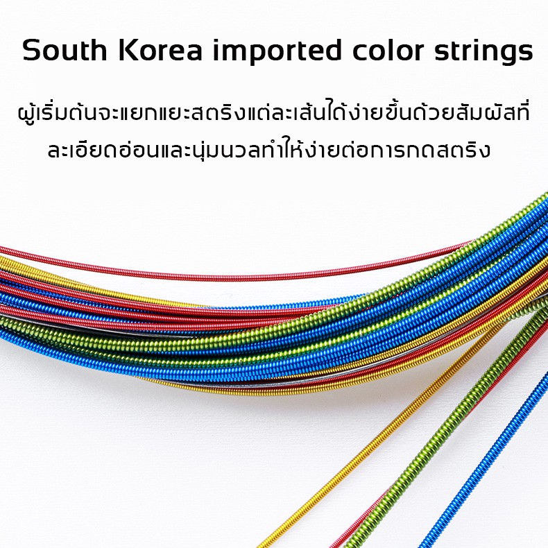 ☞แนะนำสำหรับมือใหม่!☜Aisheng กีตาร์โปร่ง 38นิ้ว ลักษณะที่สวยงาม คุณภาพ ...