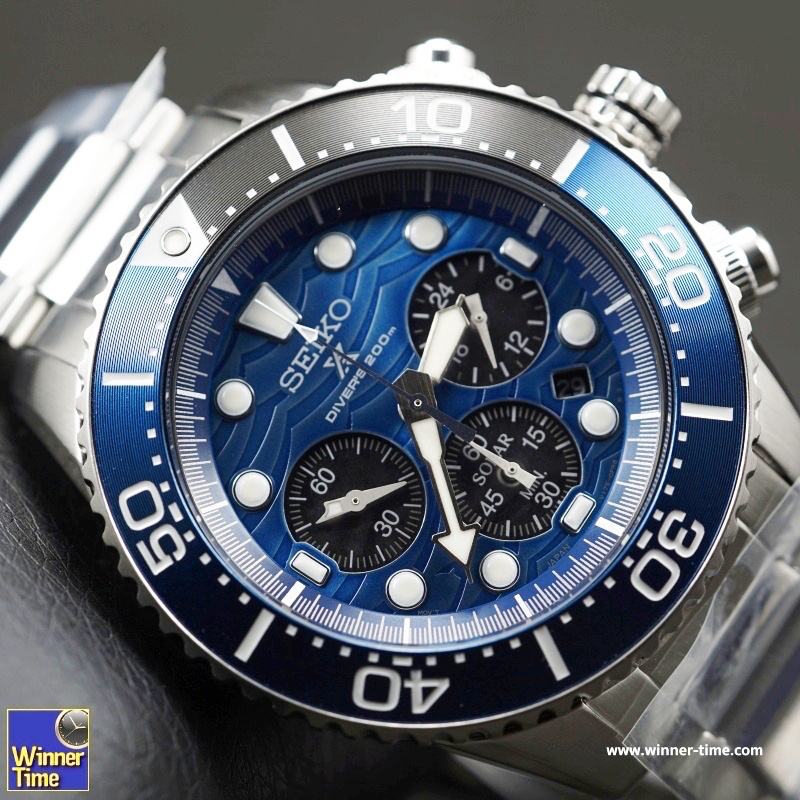 Seiko Prospex”Save The Ocean” special Edition Solar Chronograph Diver’s 200m. รุ่น SSC741P1 ...