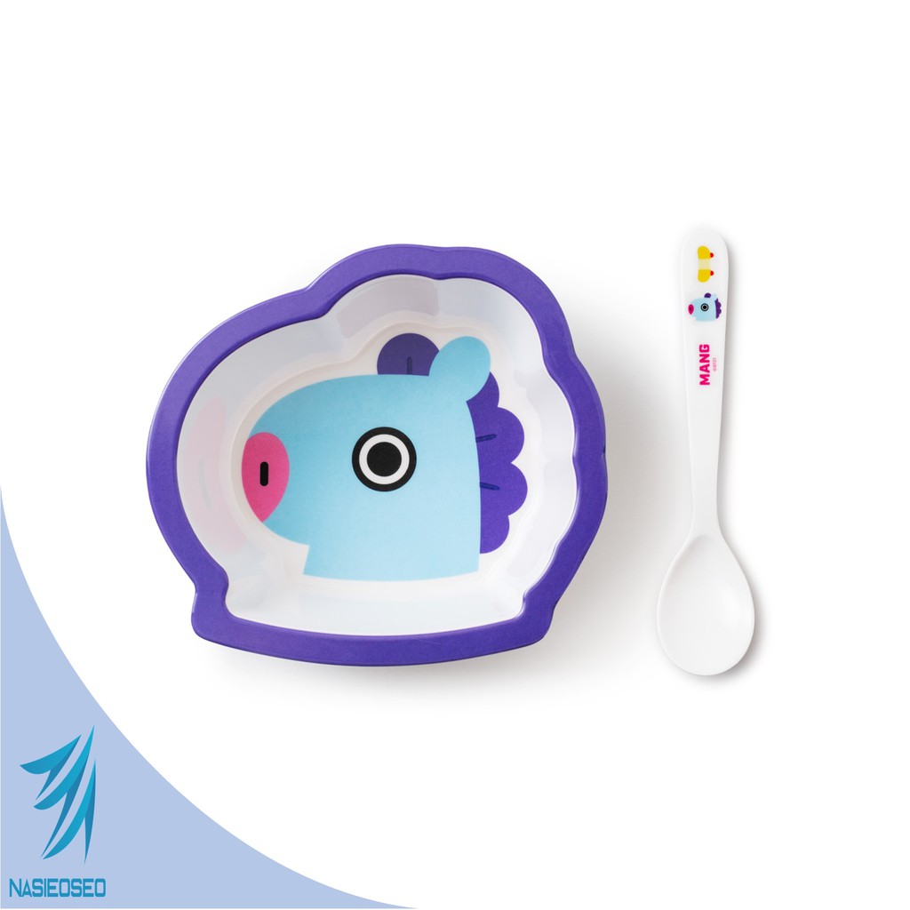 BTS BT21 Official Authentic Product Cereal Bowl Set Container Spoon - 6 ...