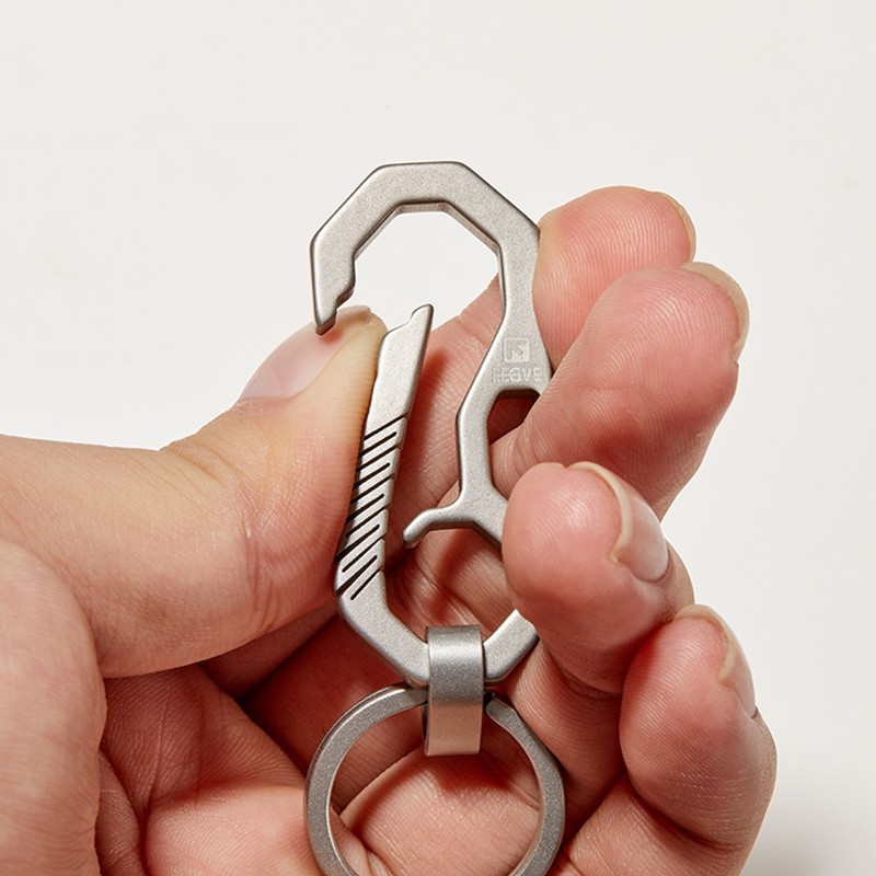 CNEDC Outdoor Creative Titanium Car Keychain Personality Multi-function ...