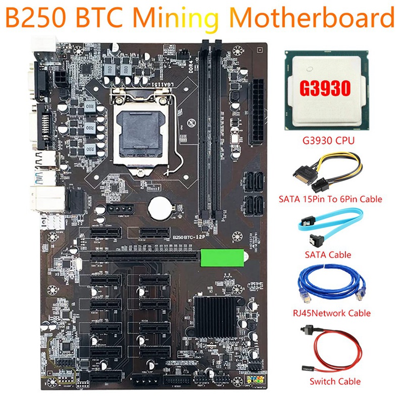 B250 Mining Motoard PCI-E X16 LGA 1151 DDR4 for Bitcoin BTC Miner ...