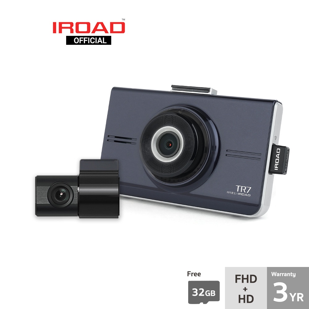 IROAD TR7 กล้องติดรถยนต์เกาหลี กล้องติดรถหน้าหลัง จอทัชสกรีน 3.5 นิ้ว ...