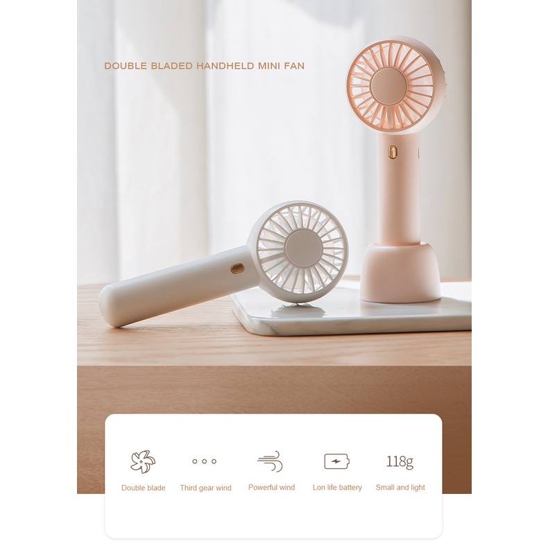 Portable Fan Usb Rechargeable Mini Electric Charging Fan 1500mAh ...