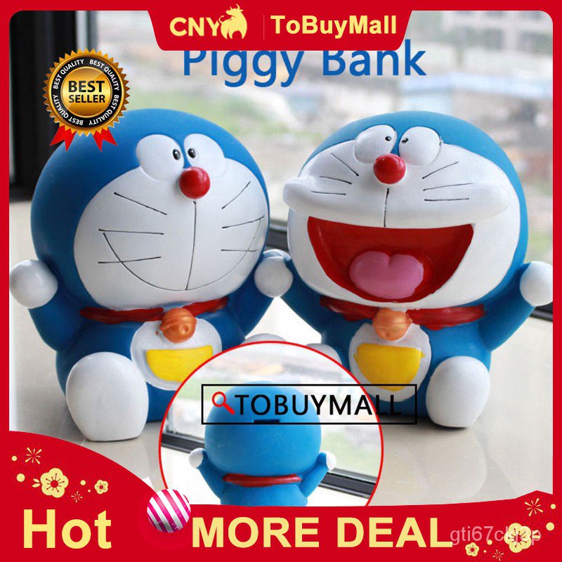 Big Cute Piggy Bank Creative Saving Safe Doraemon Cash Money Box Kid ...