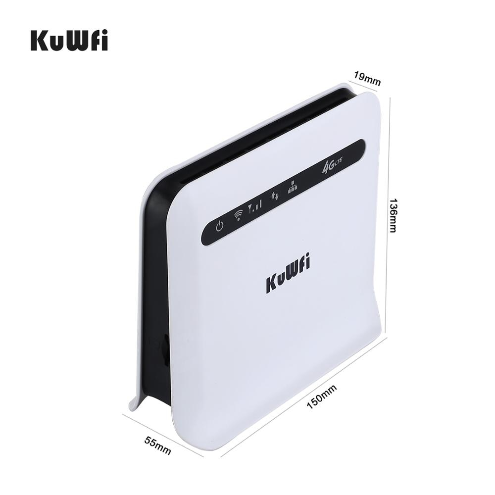 KuWFi 4G SIM Wifi Router 4G LTE CPE Router CAT4 150Mbps Unlocked 4G FDD ...